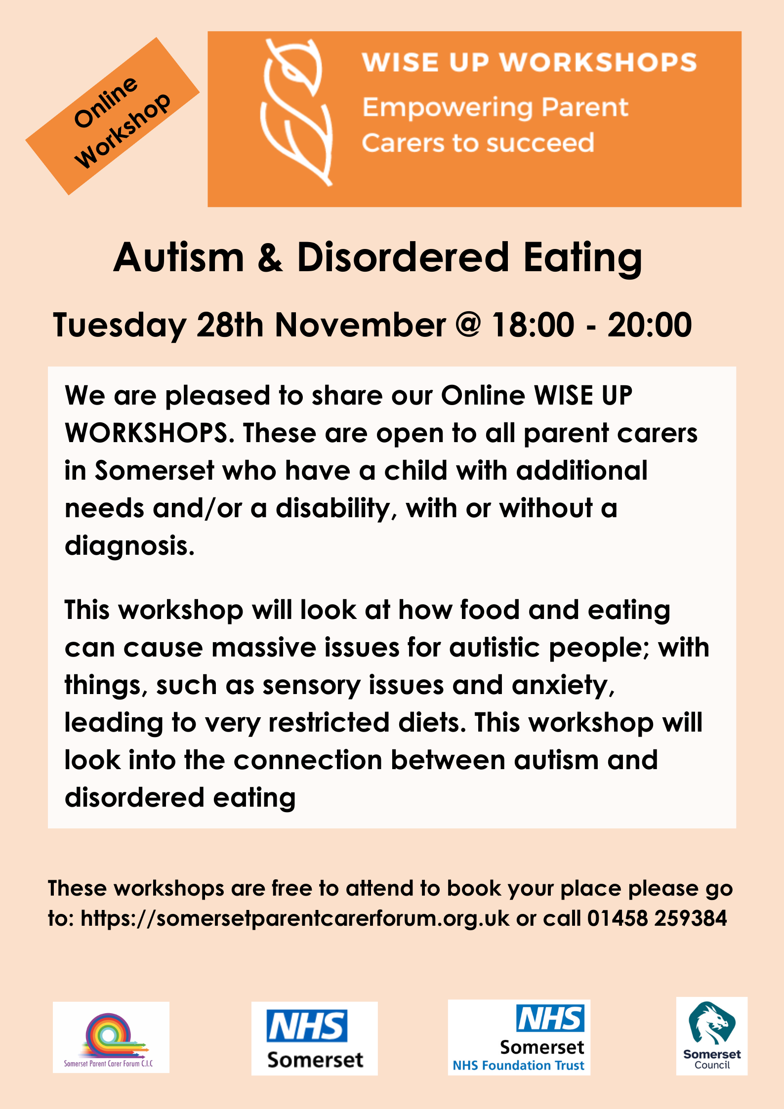 Upcoming Wise Up Workshops